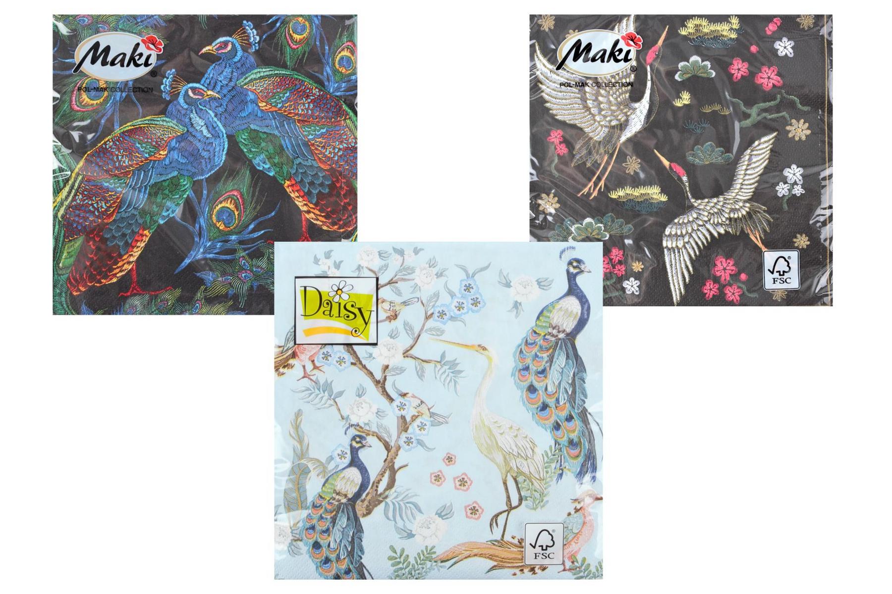 Servítky 33x33 cm Peacock, Cranes